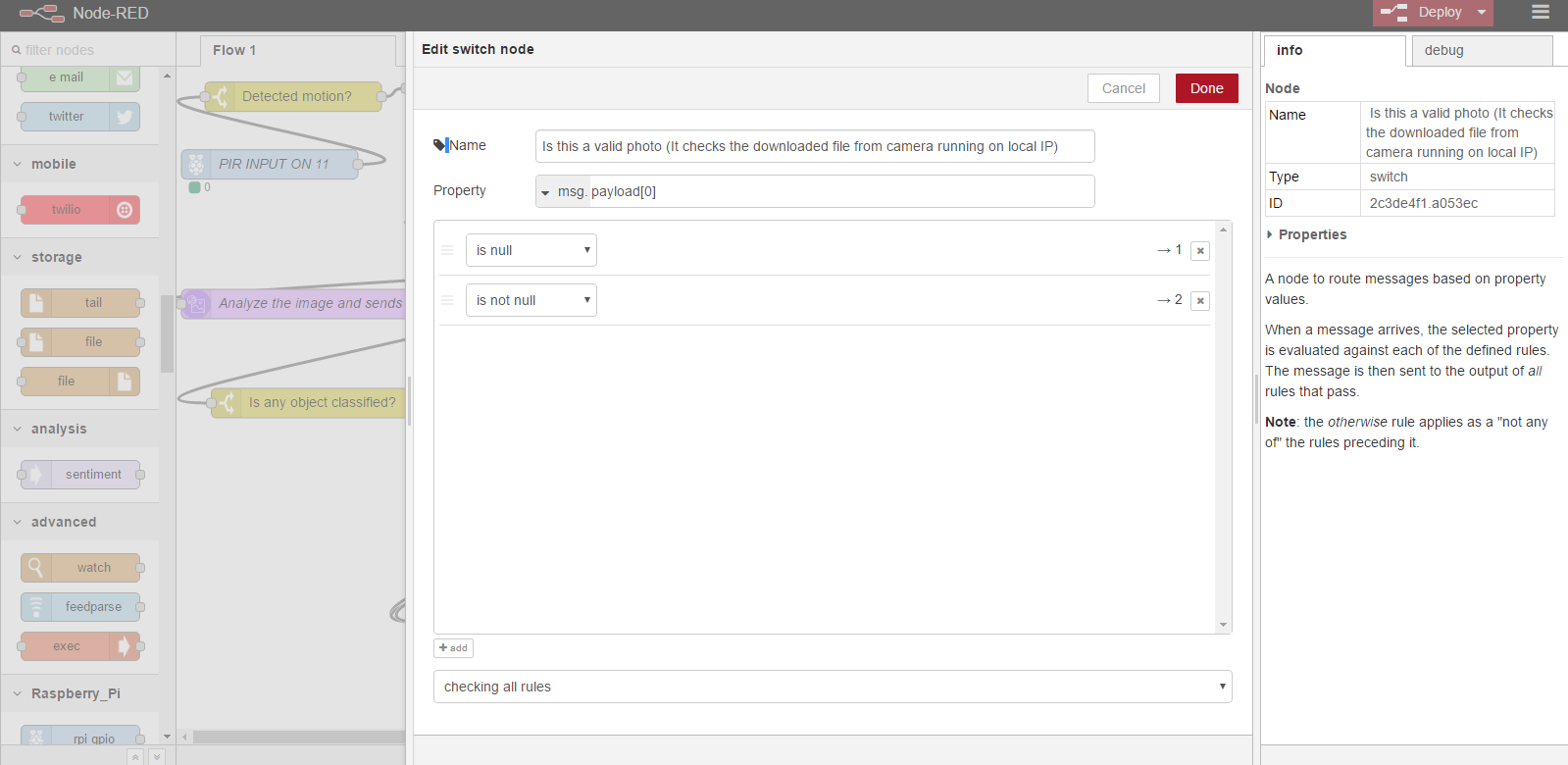 Face Detection Security System Using Pi,IBM-Watson,Node-red,Twilio,Email Service : 10 Steps ...
