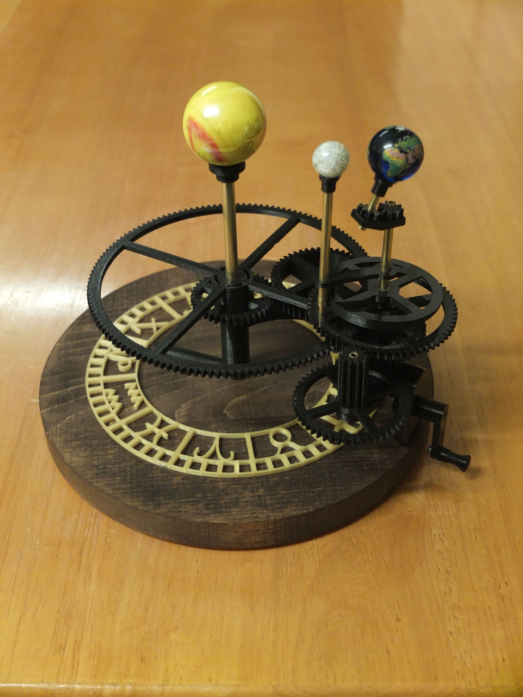 Sun, Earth and Moon Model (Tellurion / Orrery) With 3D Printed Parts ...