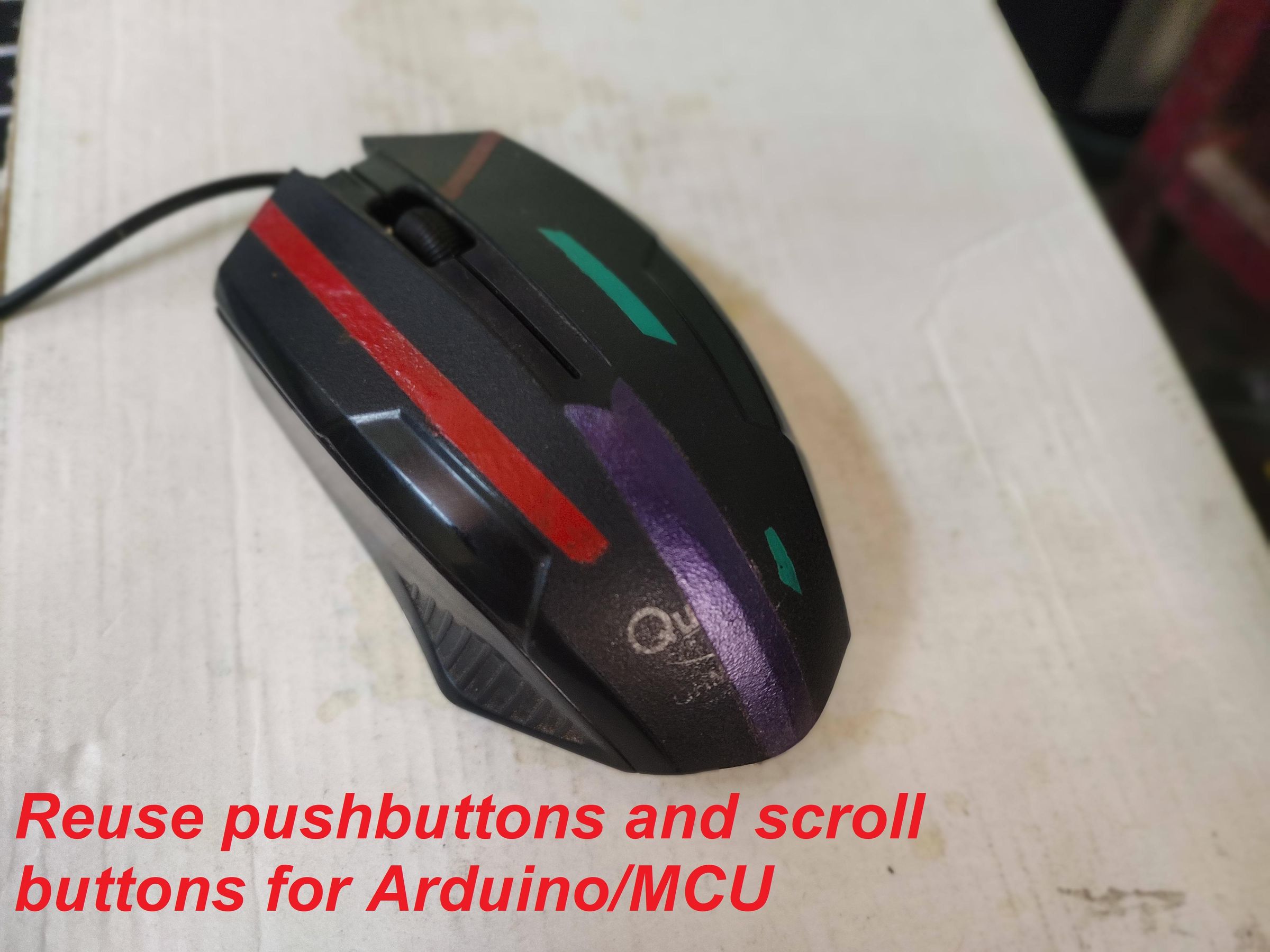 Reuse Mouse Pushbuttons and Scroll Button for Arduino/MCU : 4 Steps ...