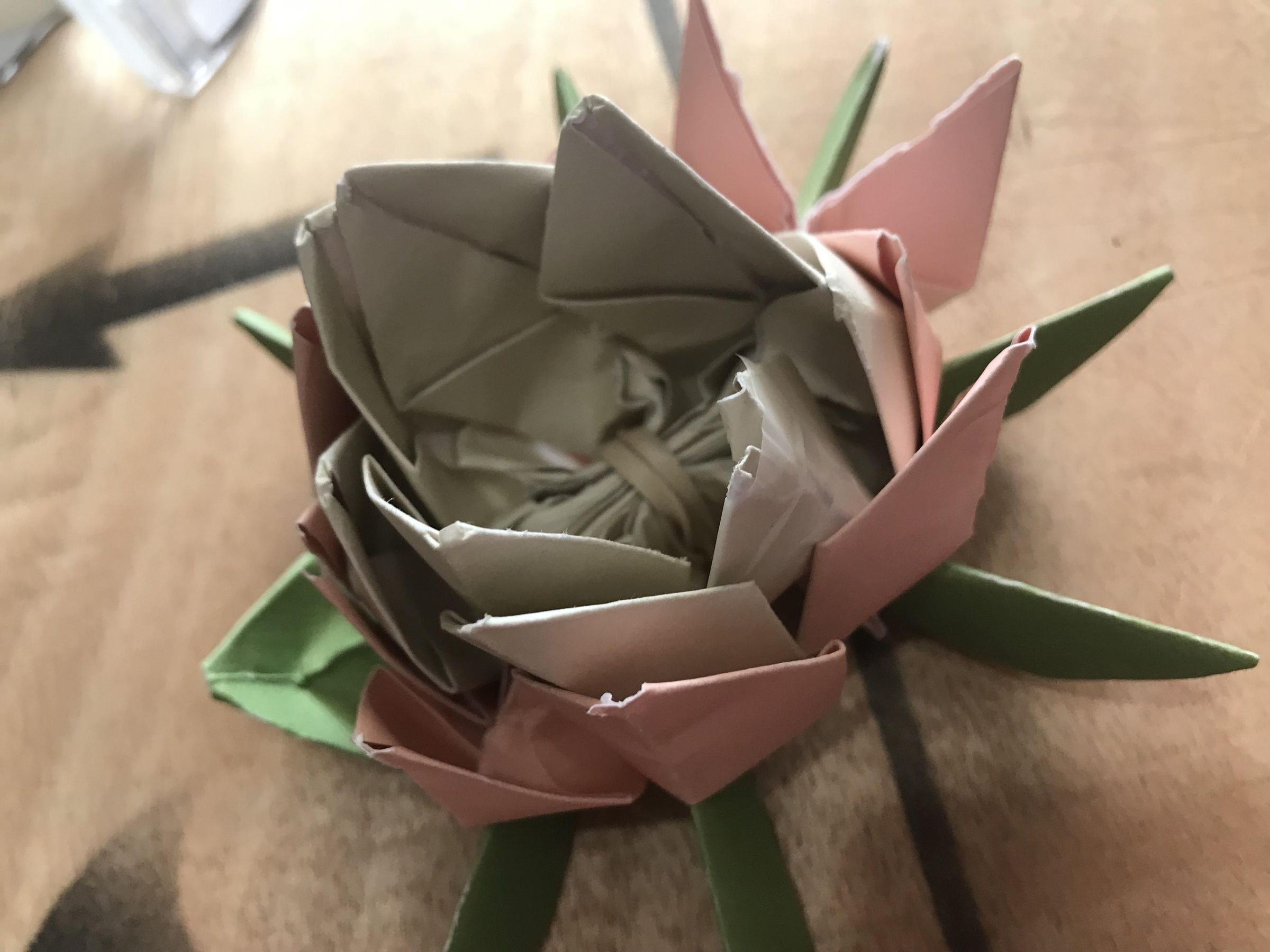 Printer Paper Origami Lotus Flower