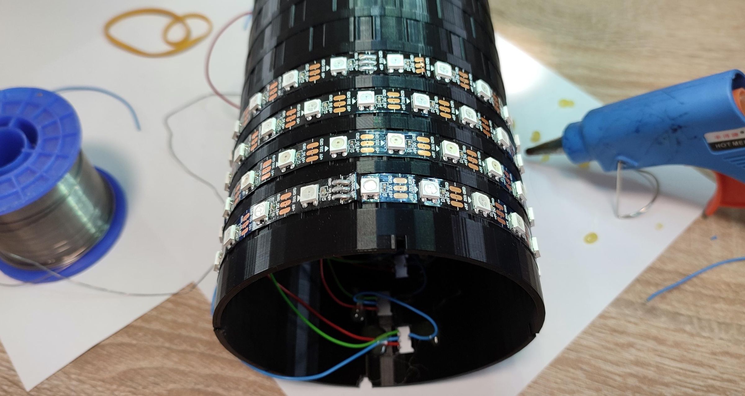 An Eye-Catching 3D Printed Hexagonal Cells LED Lamp : 4 Steps (with ...