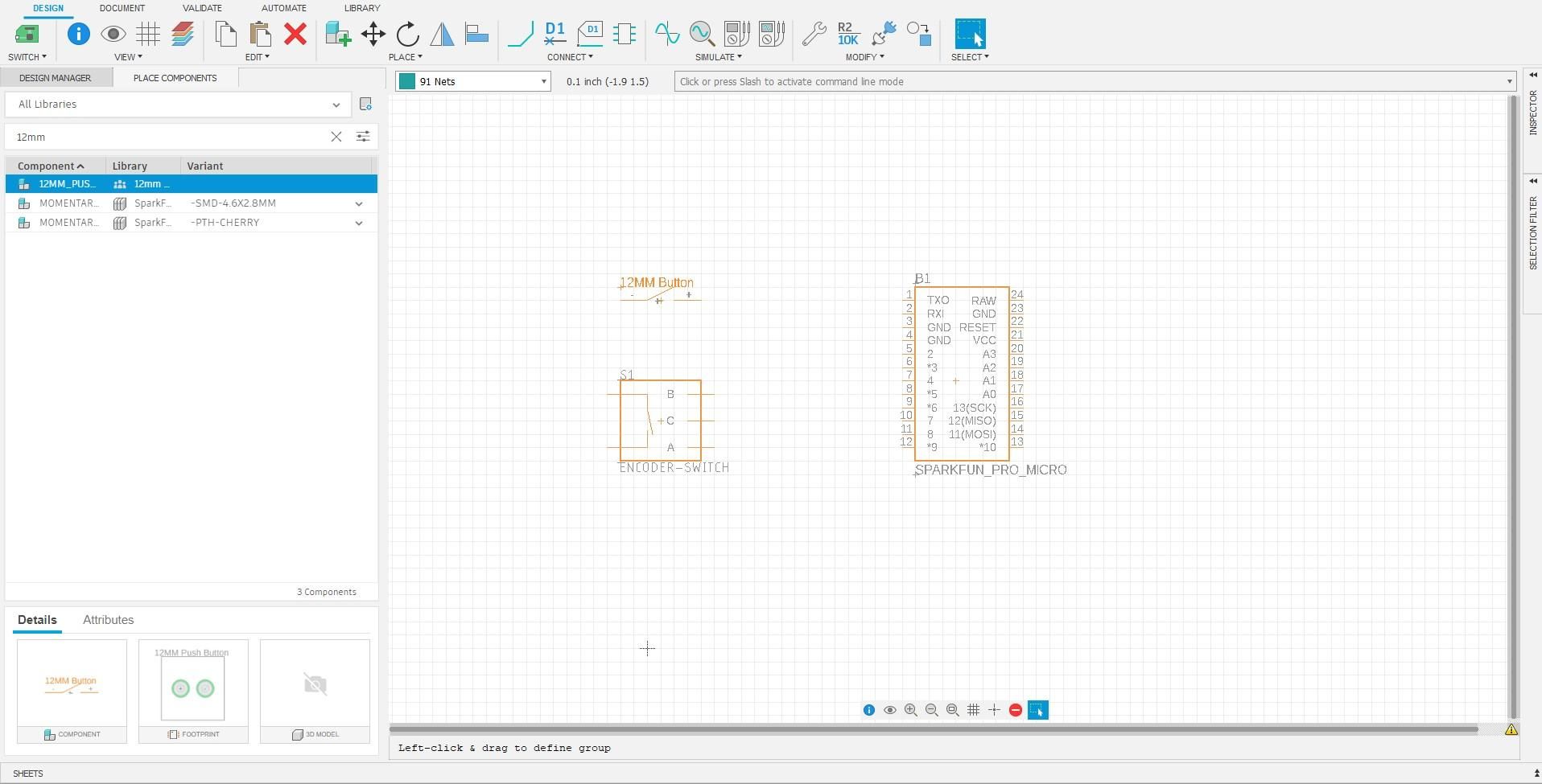 How to Design a Button Box Housing With Schematic and PCB : 7 Steps ...