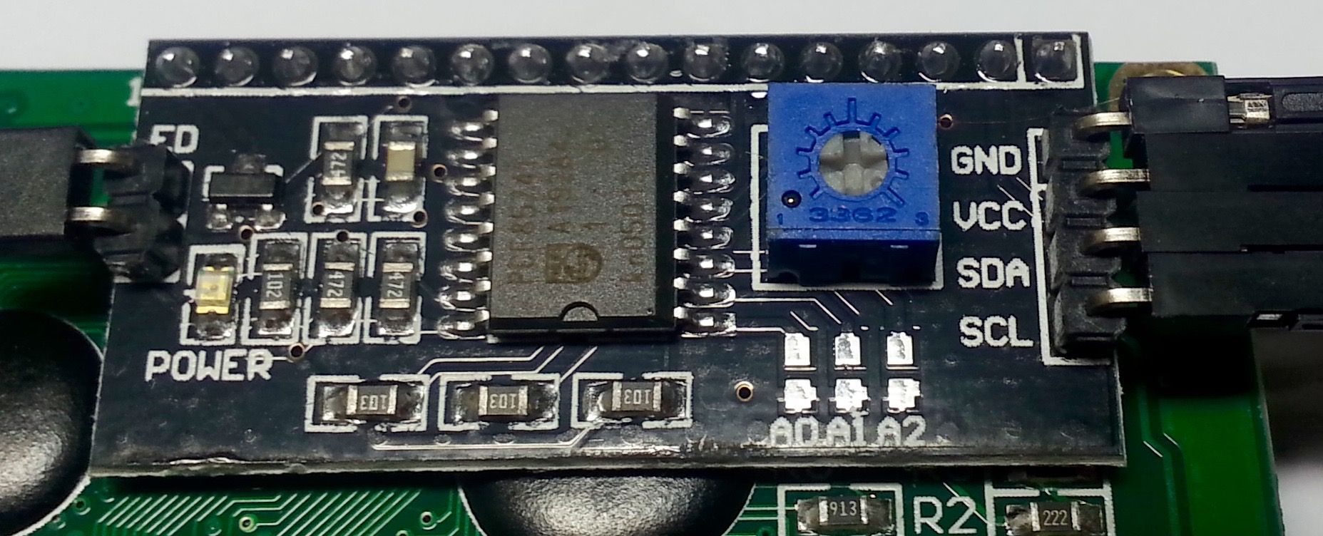 Raspberry Pi: Using 1$ I2C LCD Backpacks for 1602 Screens & Buttons ...
