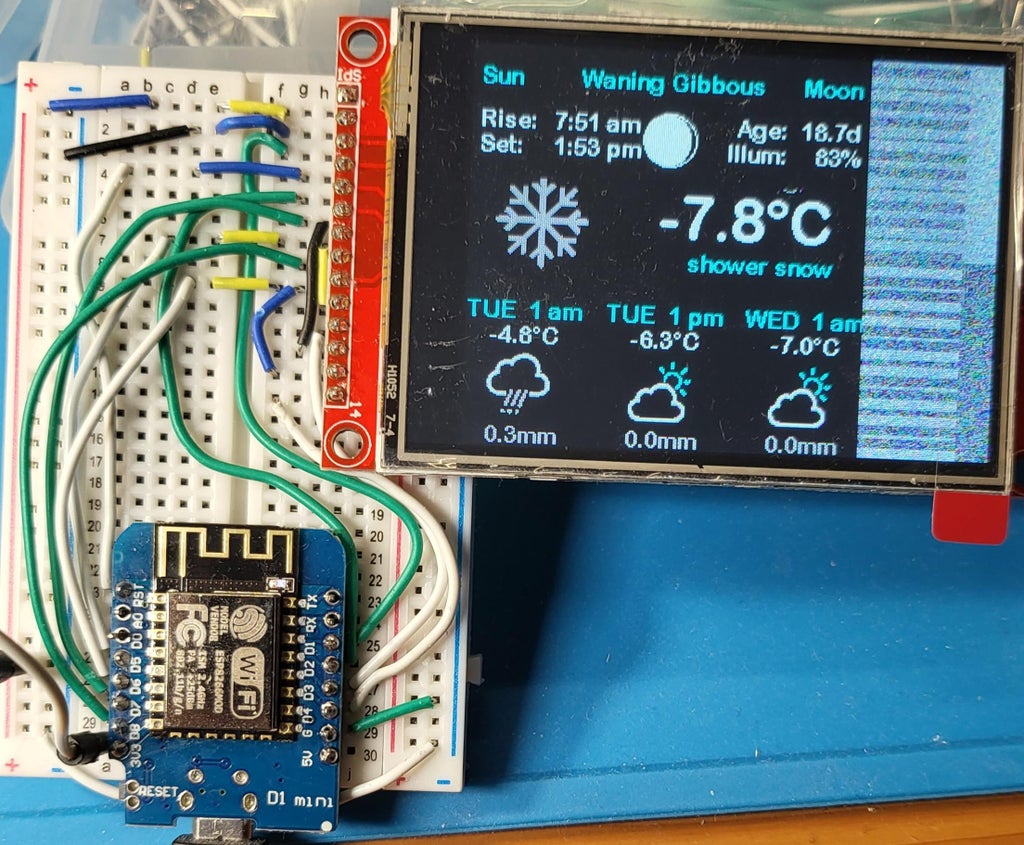 Esp8266 Colored Weather Station 8 Steps Instructables