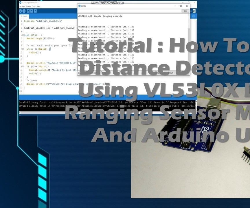 Tutorial: How to Build a VL53L0X Laser Ranging Sensor Module by Using Arduino UNO : 3 Steps ...