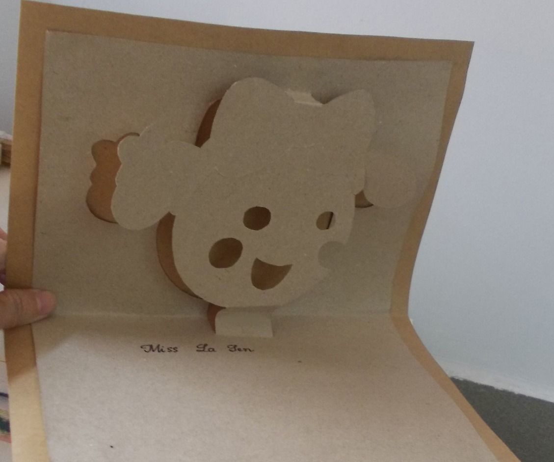 Miss La Sen Pop Up Card : 7 Steps - Instructables