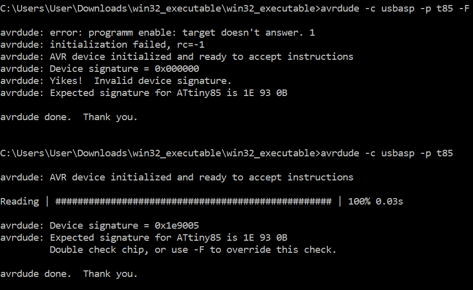 ATtiny13A/ATtiny25/ATtiny45/ATtiny85 Programming With a Programmer ...