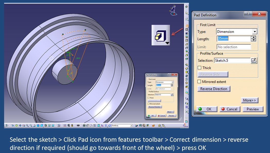 Instructions for Designing a Wheel in CATIA V5 : 45 Steps - Instructables