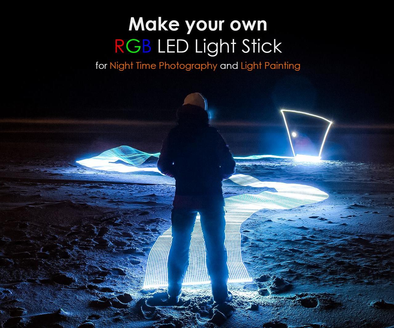 RGB LED Light Stick (for Night Time Photography and Light Painting) : 4 ...