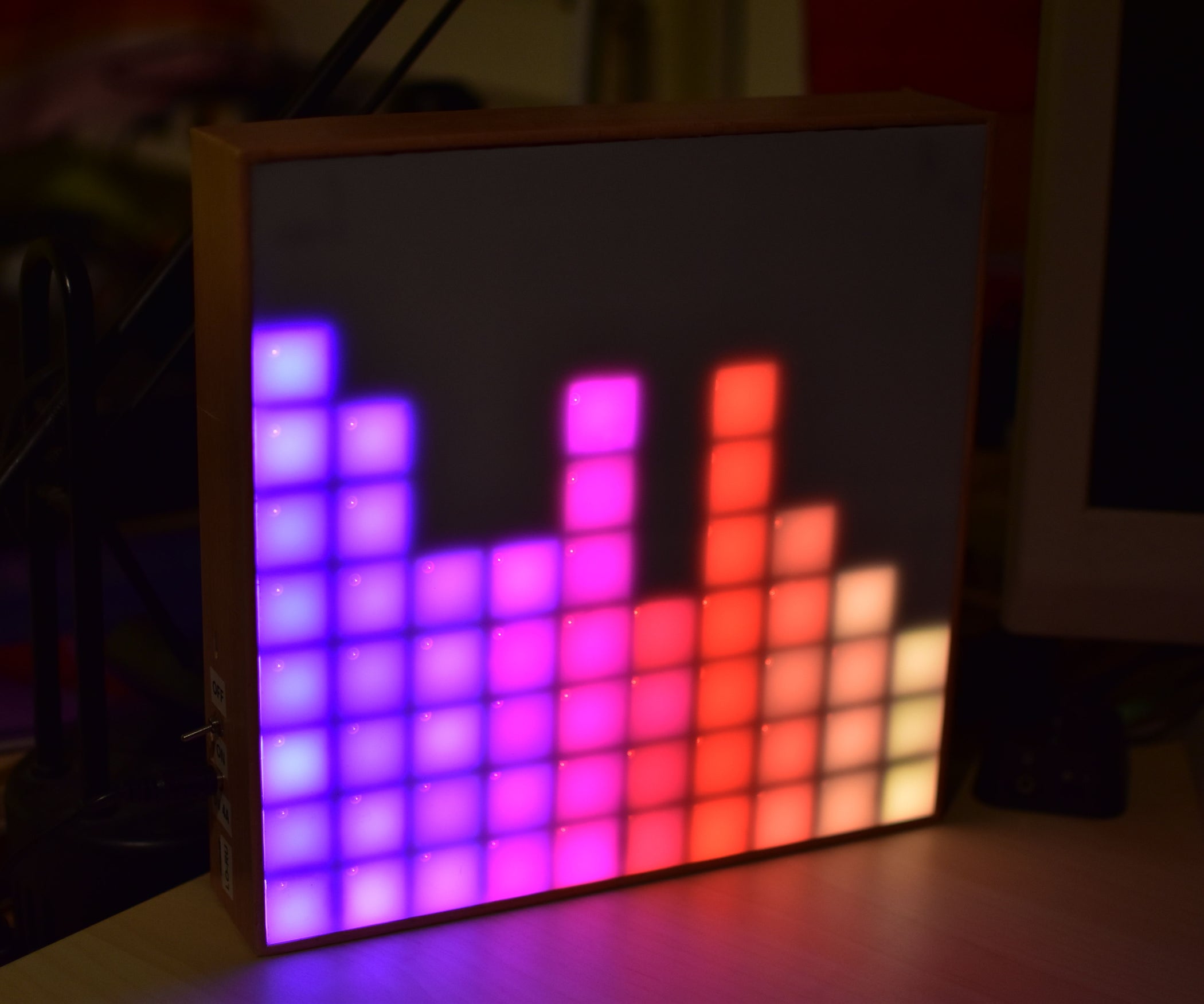 Arduino Spectrum Analyzer on a 10x10 RGB LED-Matrix : 4 Steps (with Pictures) - Instructables