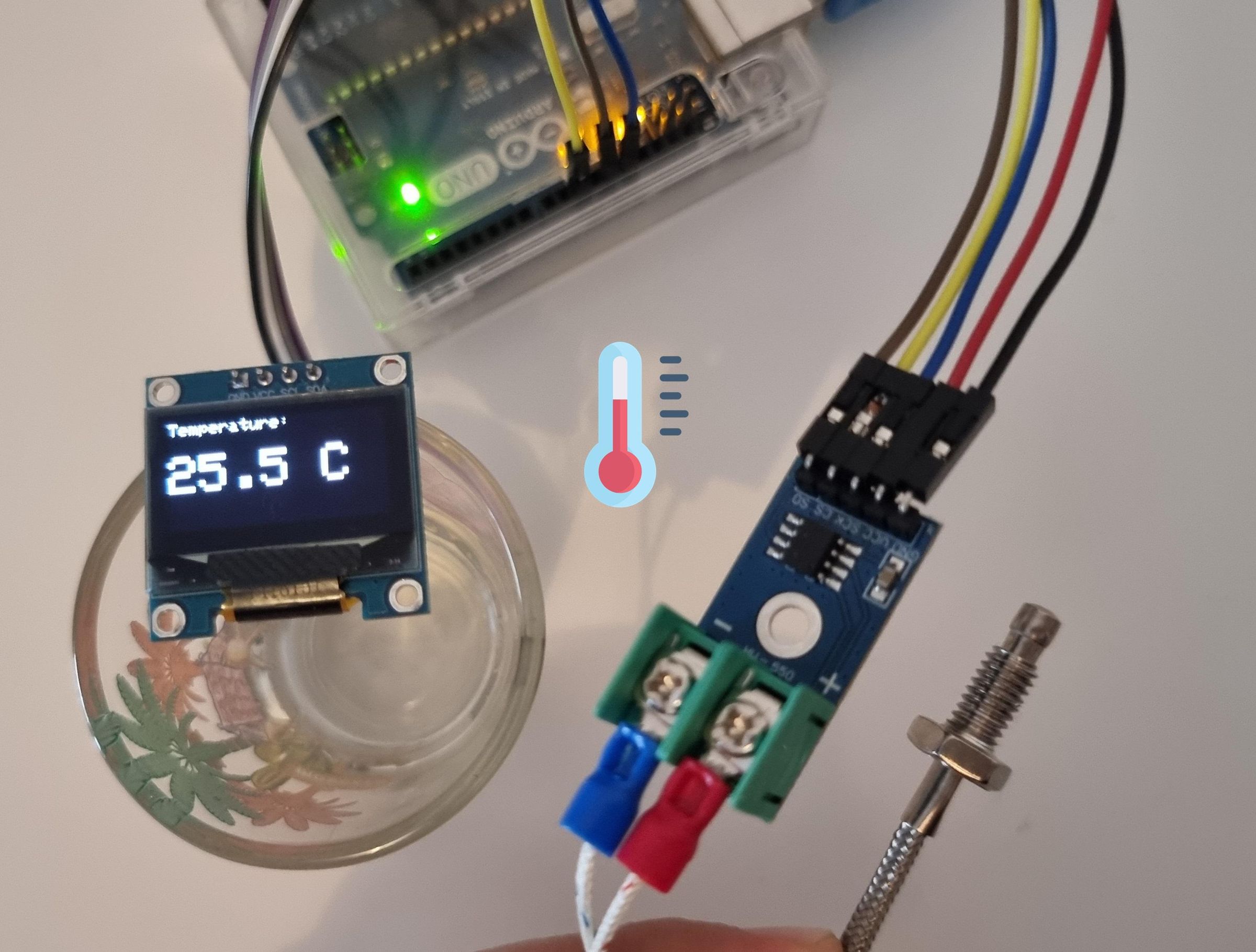 Arduino Thermometer With MAX6675 and OLED : 5 Steps - Instructables