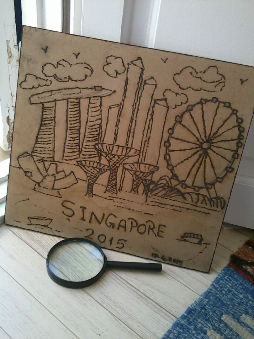 Magnifying Glass Burn Art
