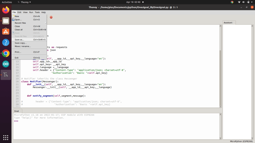 Onesignal Micropython Library 6 Steps Instructables