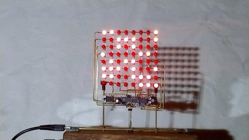 Led Matrix, Circuit-sculpture Style. ATTiny85 With Max7221 Led Driver, With External MCU ...
