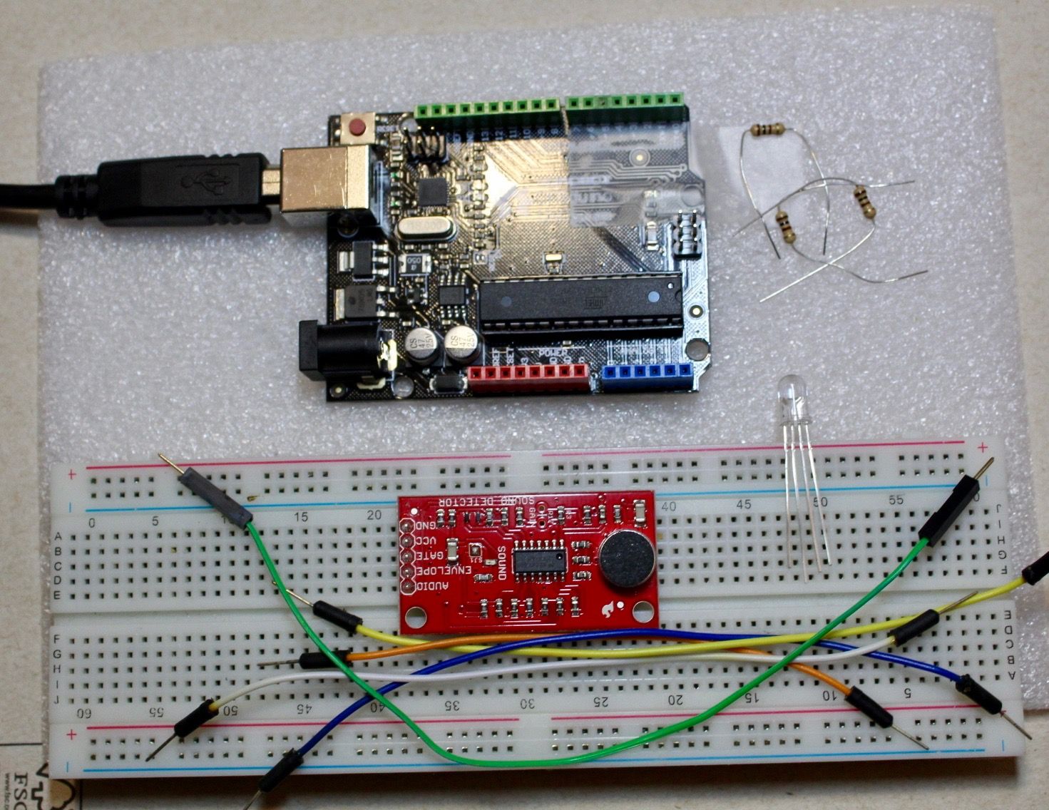 Sound Decibel Multicoloured LED Indicator : 5 Steps - Instructables