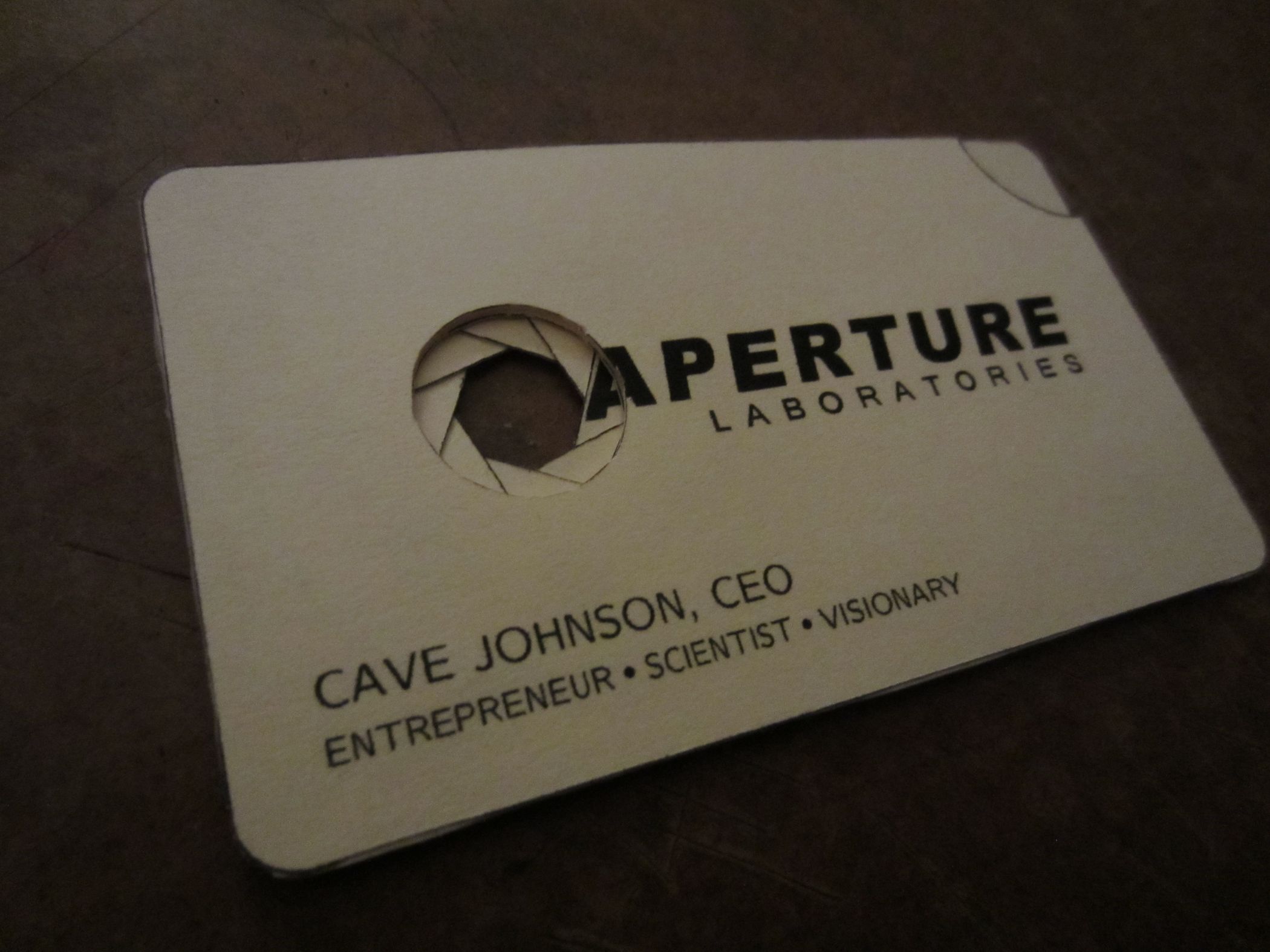 Aperture Science Business Card : 4 Steps (with Pictures) - Instructables