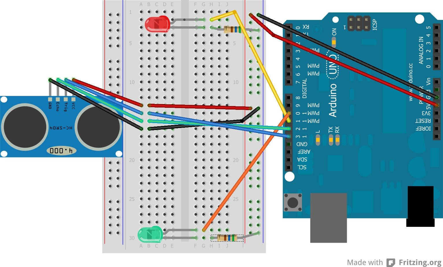 Simple Arduino Program Ultrasonic Sensor Hc Sr04 And How