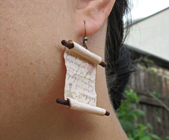 Make Spell Scroll Earrings With Hidden Messages : 6 Steps (with ...
