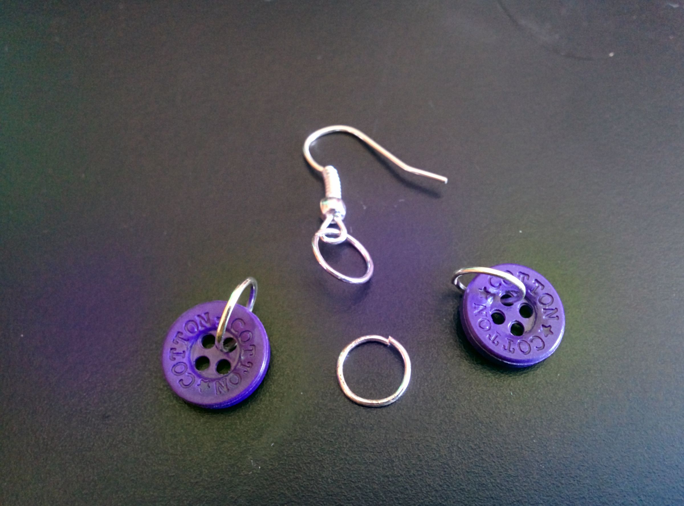 How to Make Rainbow Button Cluster Earrings Easily : 4 Steps (with ...