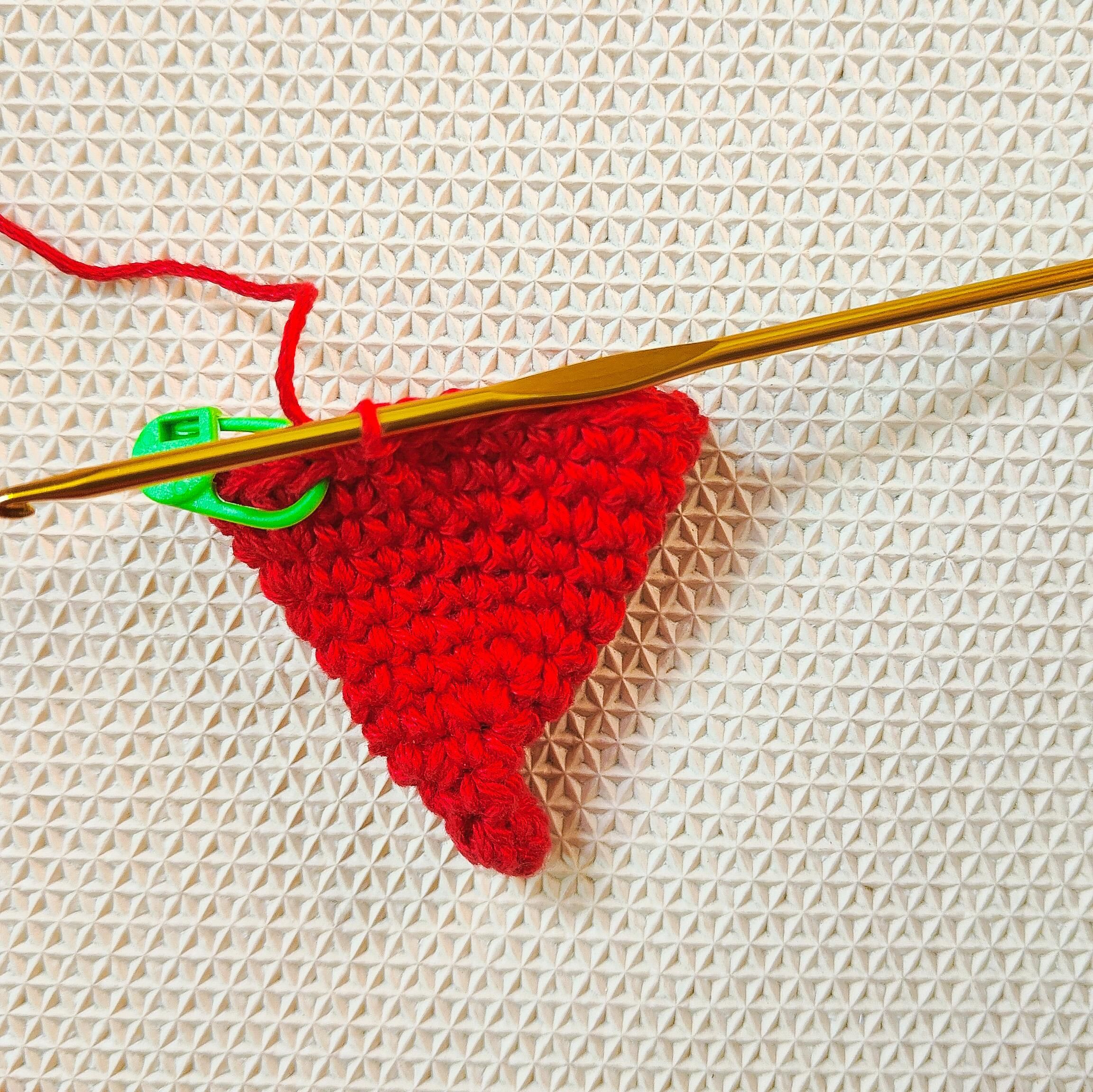 Crochet Mini Santa Hat Ornament With Single Crochets : 16 Steps (with ...