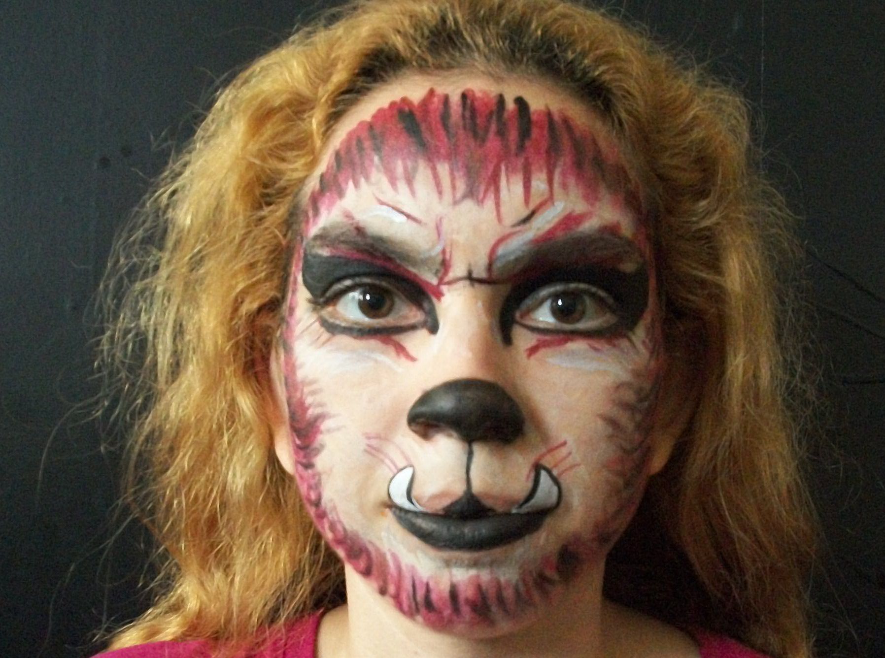 Simple Wolf Face Paint