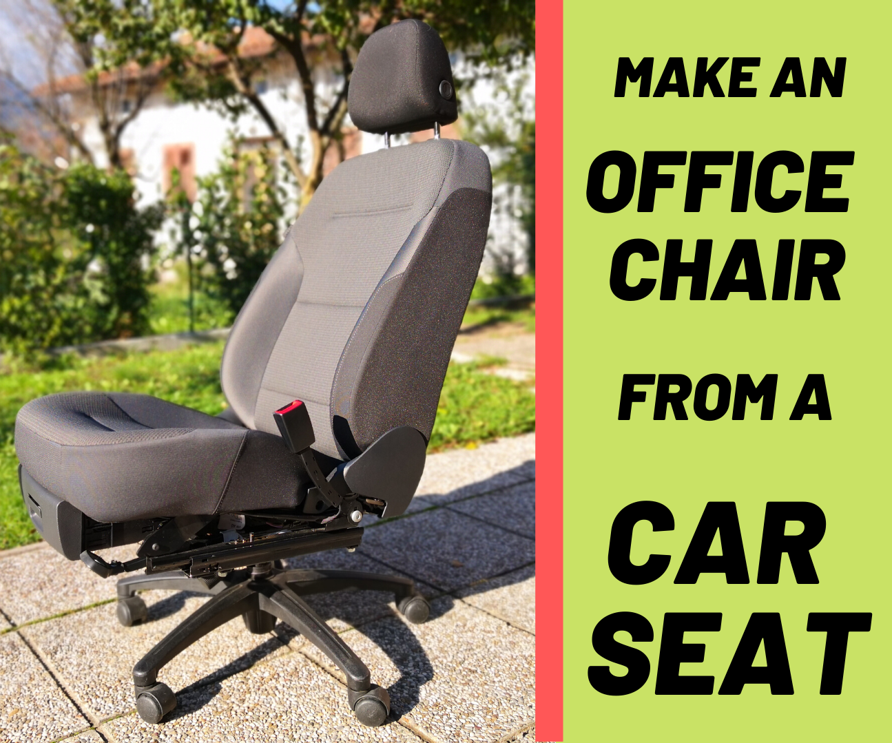 Convert a Car Seat Into the Coolest Office Chair Ever : 10 Steps (with ...