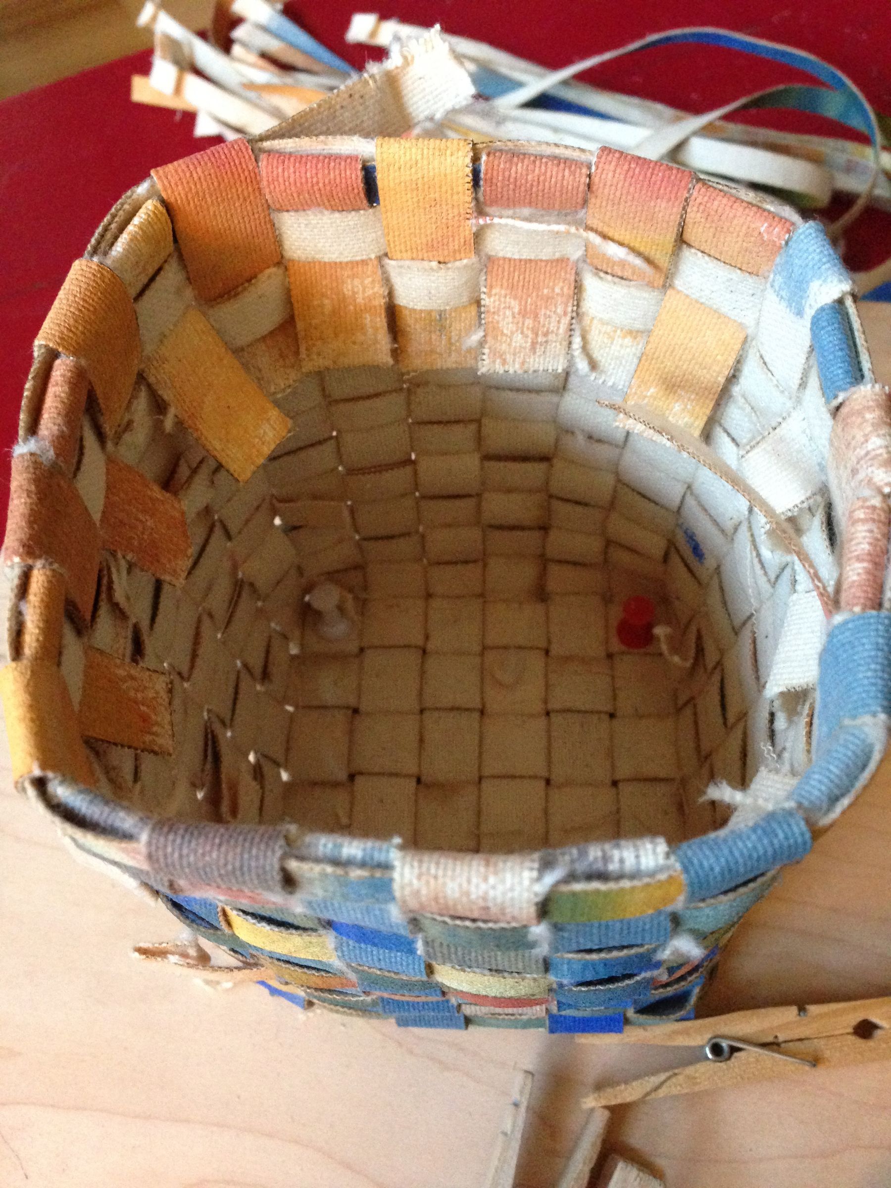 Painted Canvas Strip Basket : 9 Steps (with Pictures) - Instructables