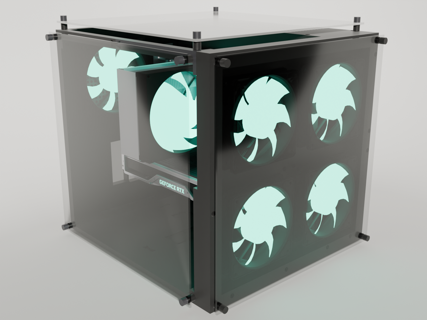 LilCubey - a 3d Printable MATX Acrylic Cube Pc Case : 27 Steps ...