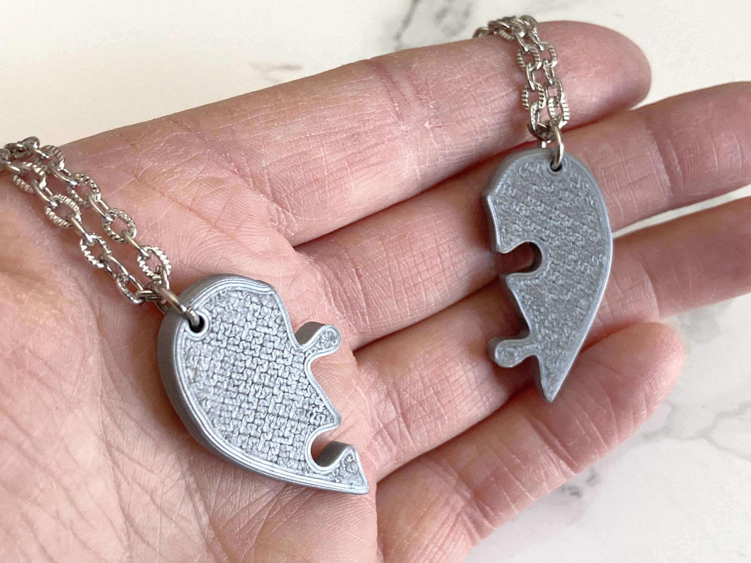 Friendship Heart Necklaces - 3D Printed and Magnetic : 9 Steps (with ...