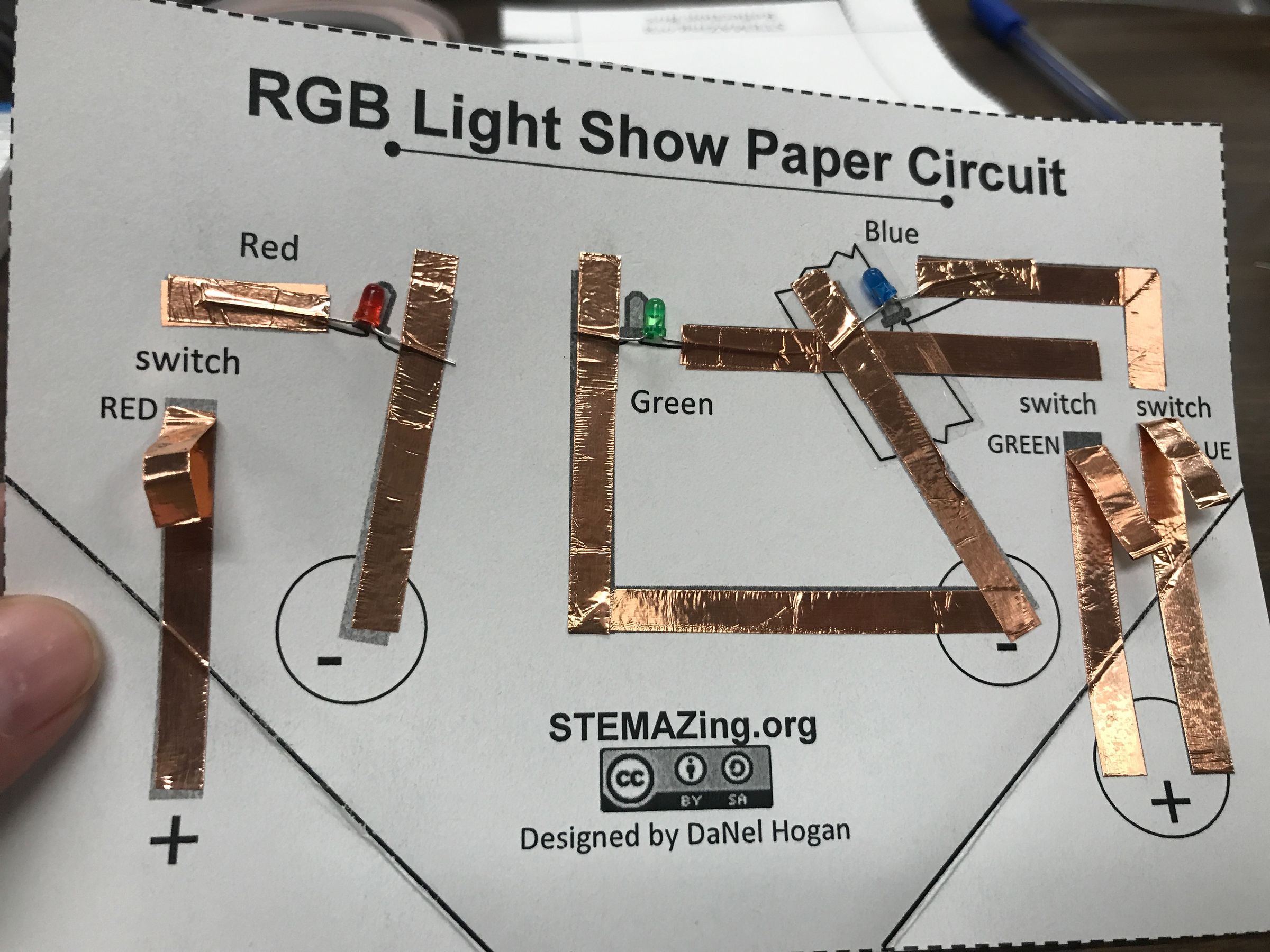 #STEMontheCheap RGB Light Show Paper Circuit : 19 Steps (with Pictures ...