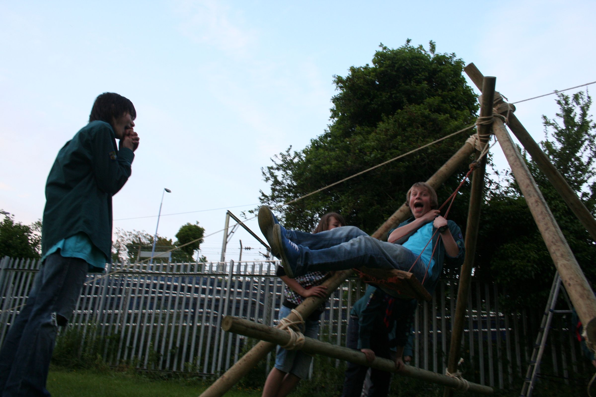 Simple Pioneering - Build a Swing From Wood Poles! : 5 Steps (with ...