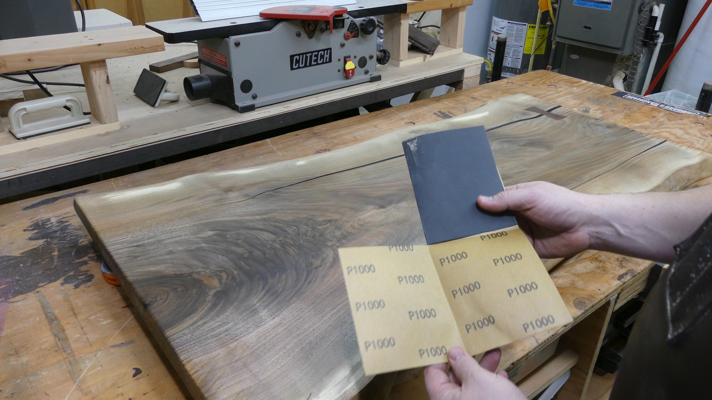 Black Walnut Slab and Black Epoxy Coffee Table (with Cocobolo Bowties ...