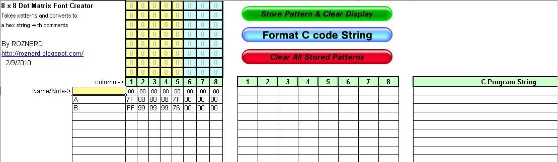 LED Scolling Dot Matrix Font & Graphics Generator 5x8 5x7 8x8 : 6 Steps ...
