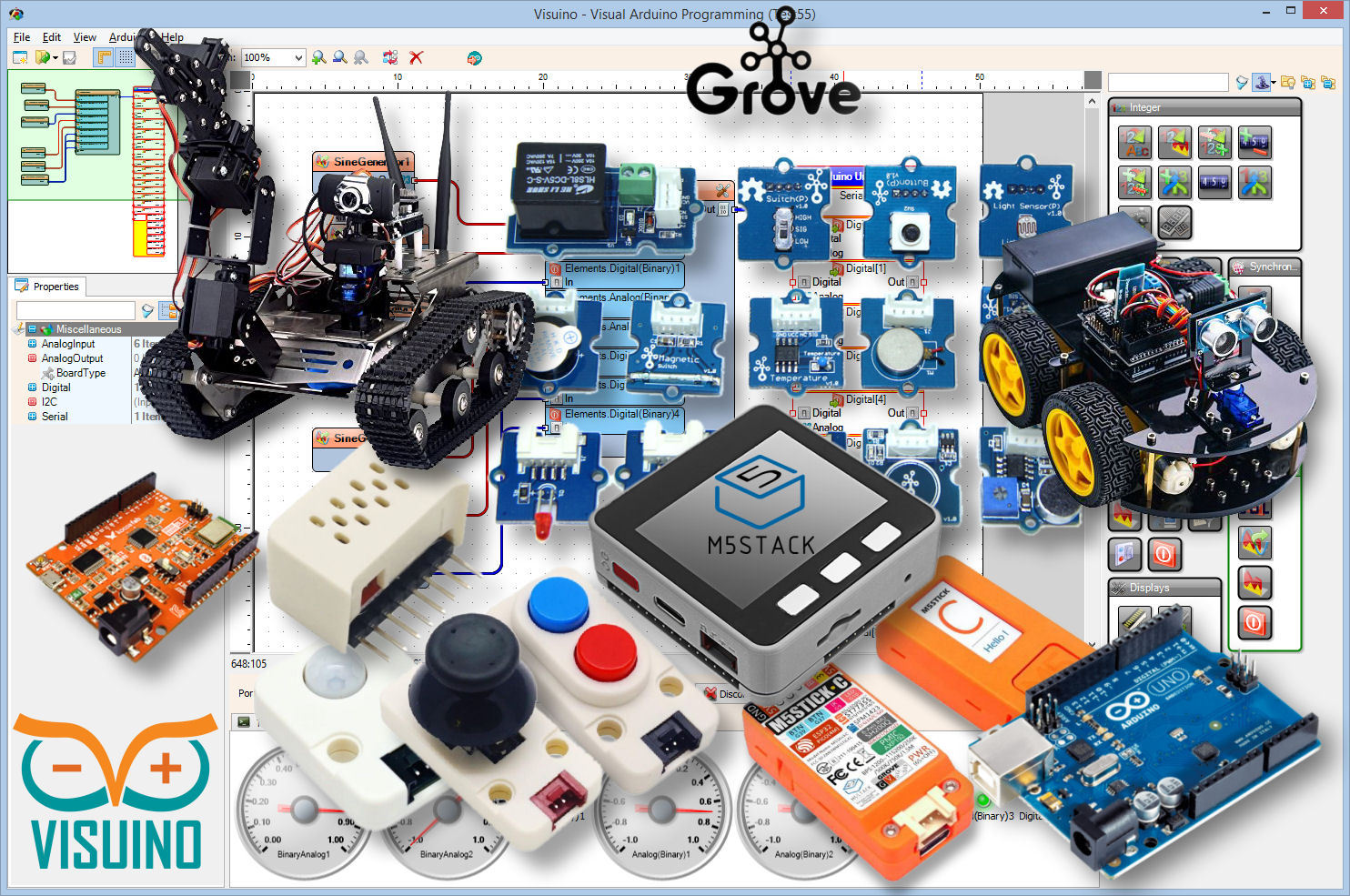How to Program ESP32 M5Stack StickC With Arduino IDE and Visuino : 12 ...