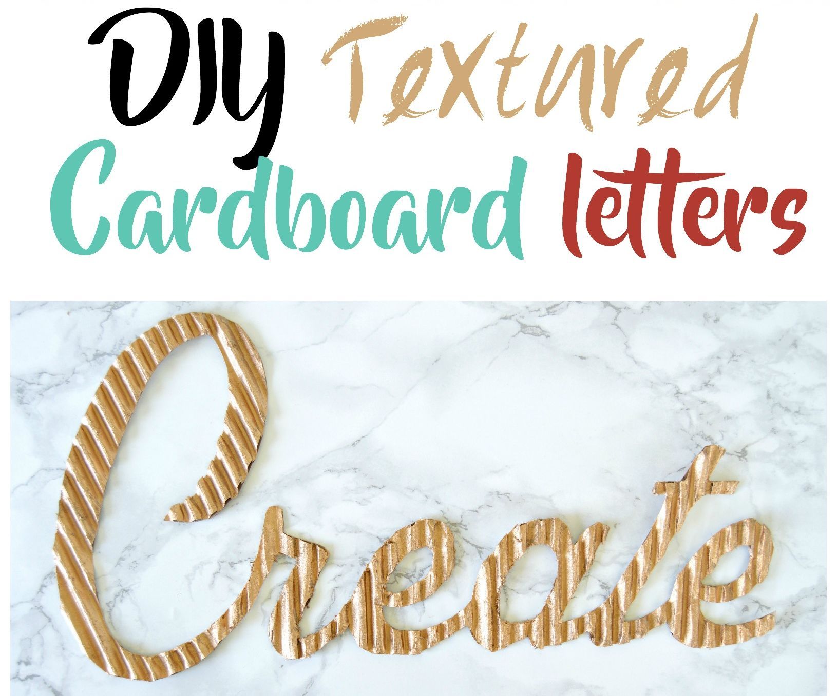 DIY Textured Cardboard Letters : 7 Steps (with Pictures) - Instructables
