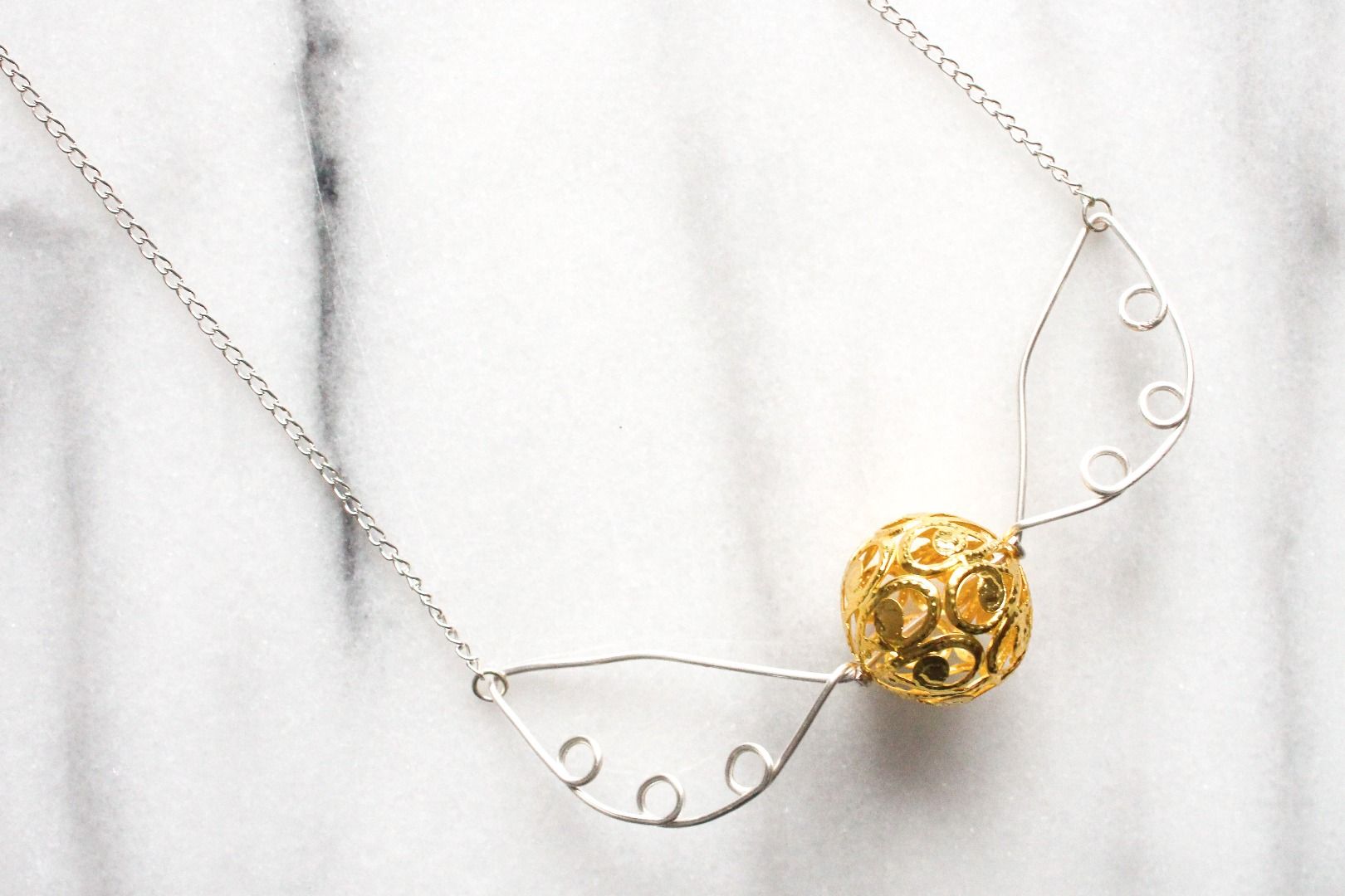 Make a Golden Snitch Necklace! : 9 Steps (with Pictures) - Instructables