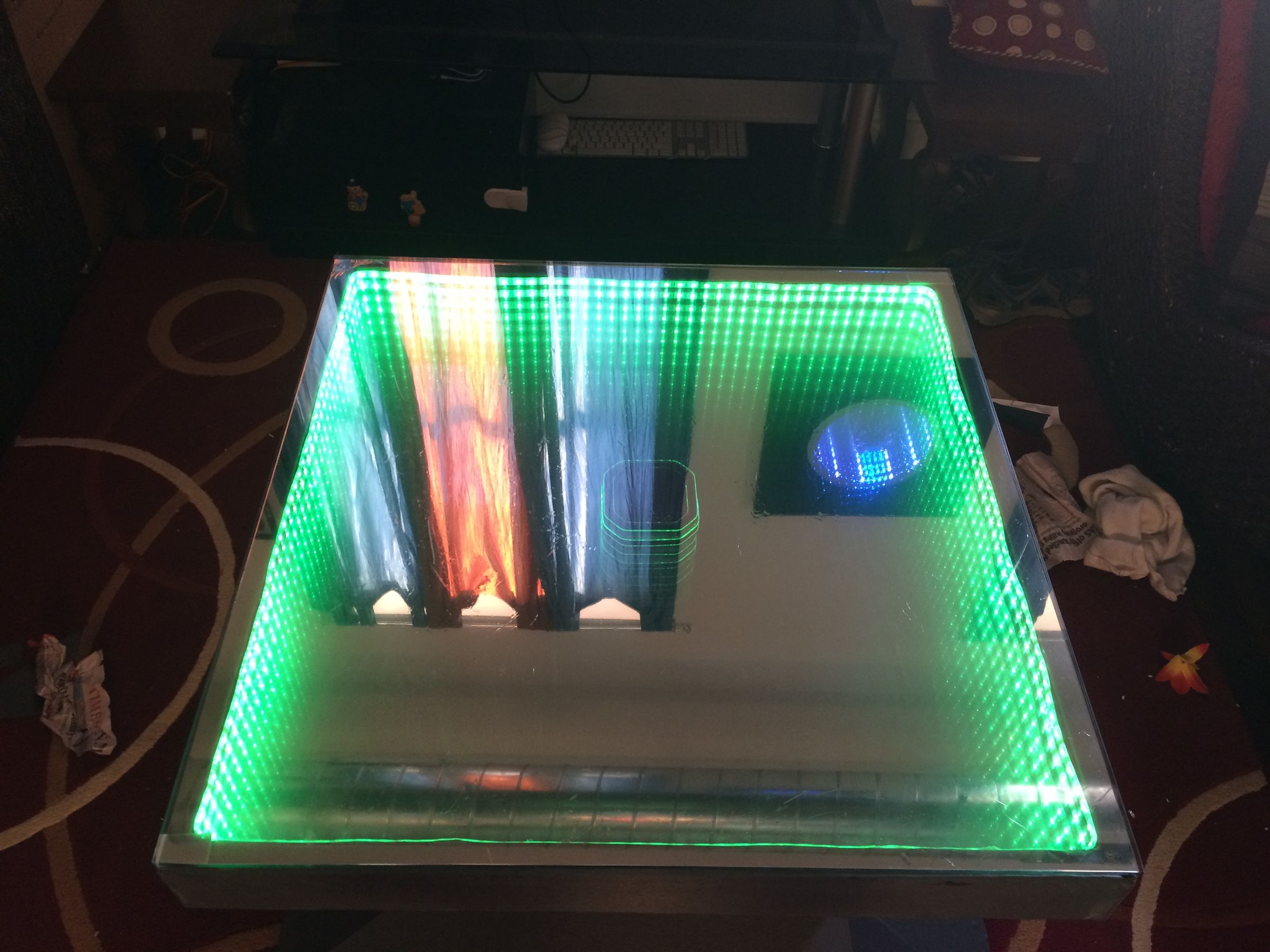 Infinity Mirror Table - the Easy Version : 6 Steps (with Pictures ...