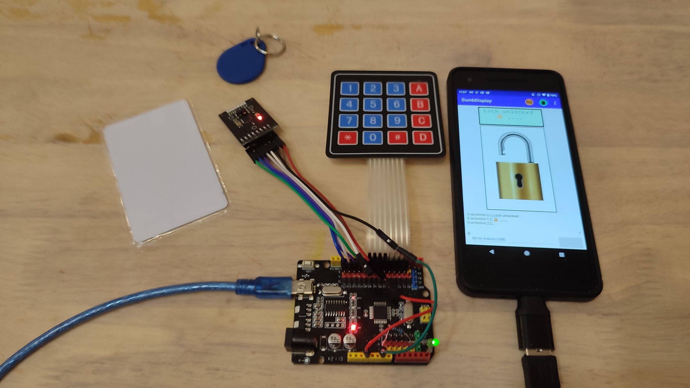 Simulate Simple Passcode / RFID Door Lock System : 9 Steps - Instructables