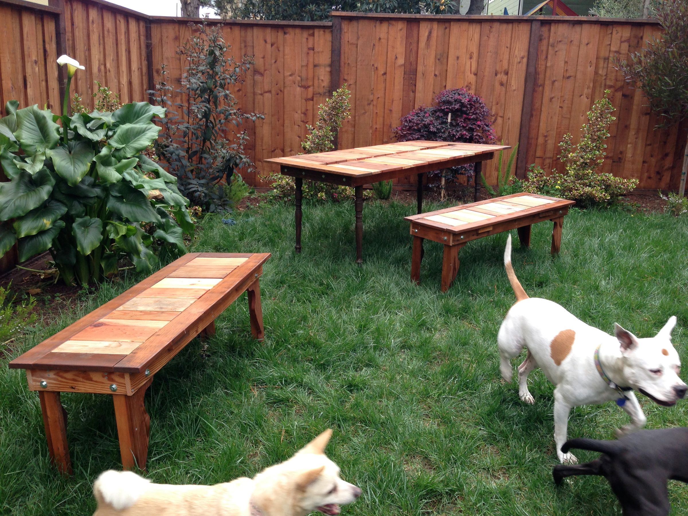 Reclaimed Wood Flat-Pack Picnic Table With Planter/Ice Trough : 11 ...