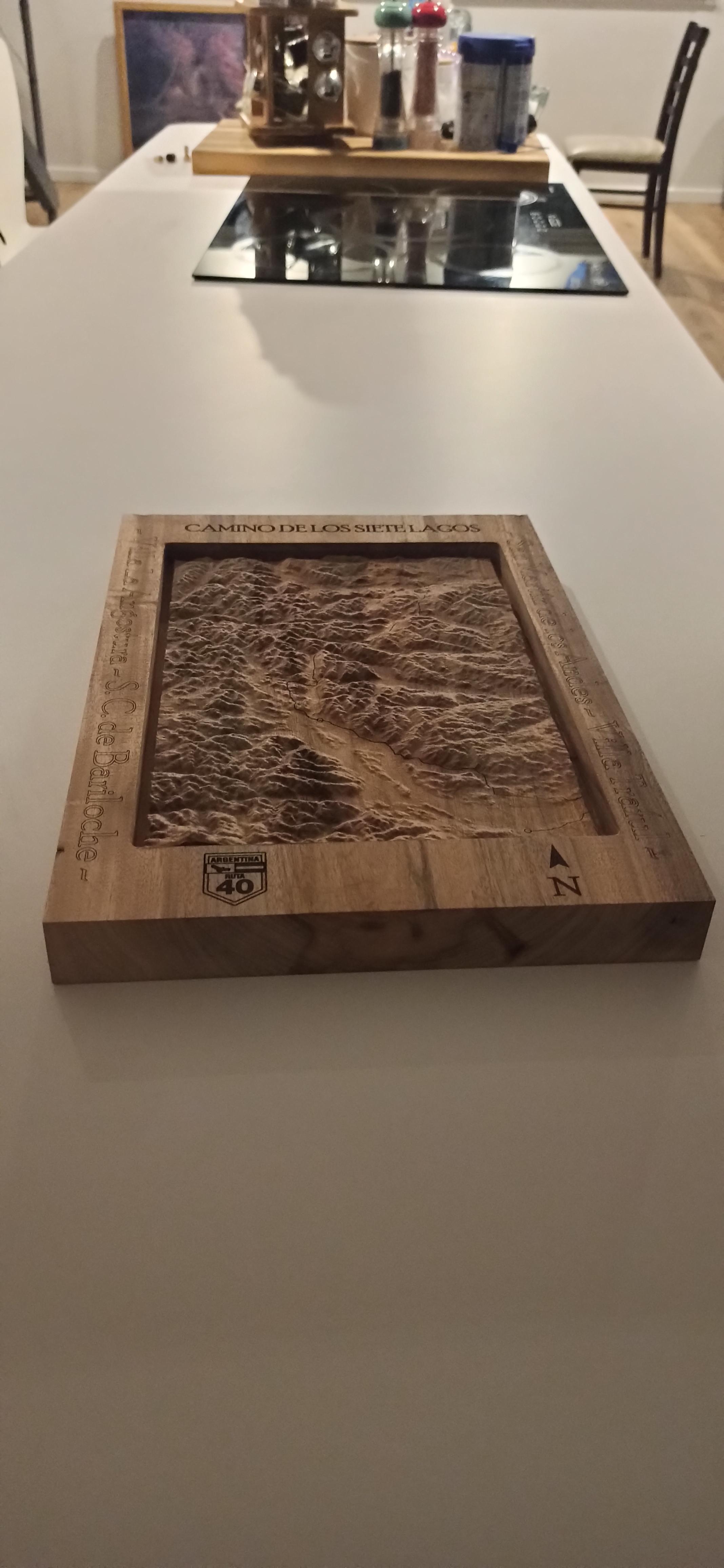 CNC Carved and Laser Engraved Topographic Map : 8 Steps (with Pictures ...