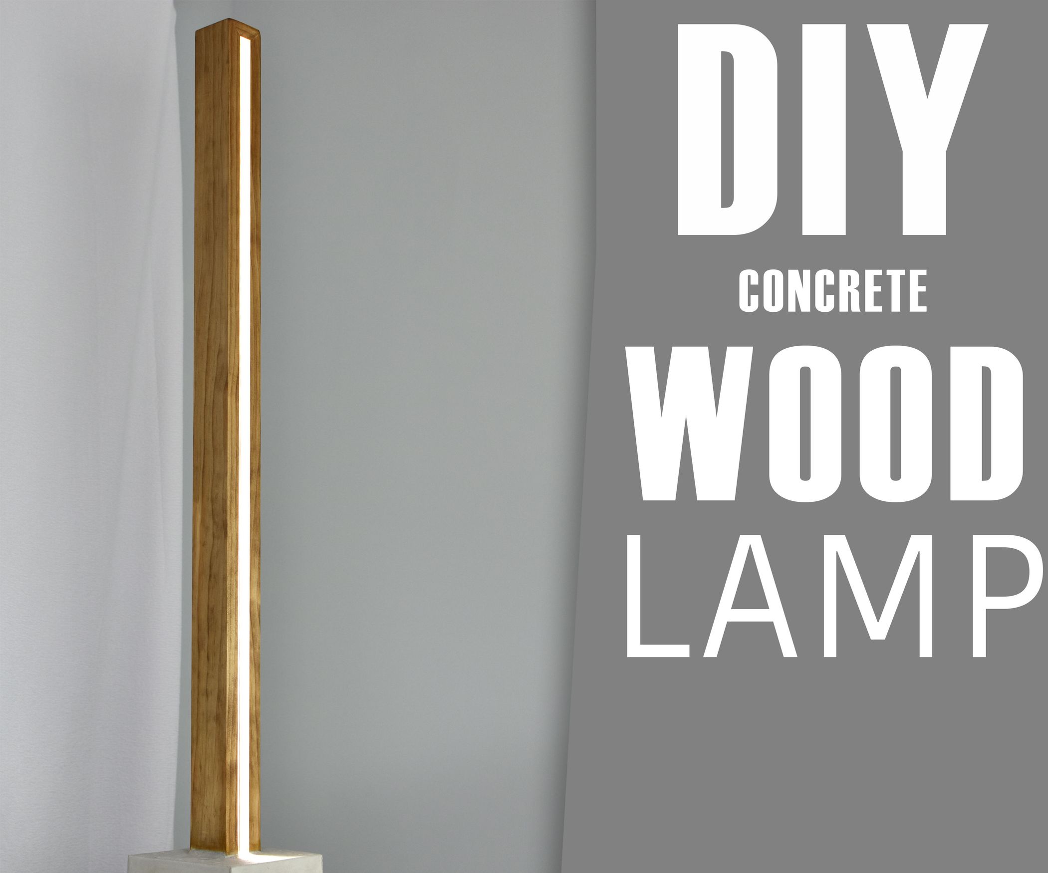 DIY Concrete and Wood LED Floor LAMP : 6 Steps (with Pictures ...