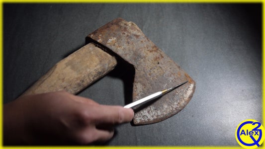 How To Make A Viking Style Axe From An Old Rusty Axe No Forging 16