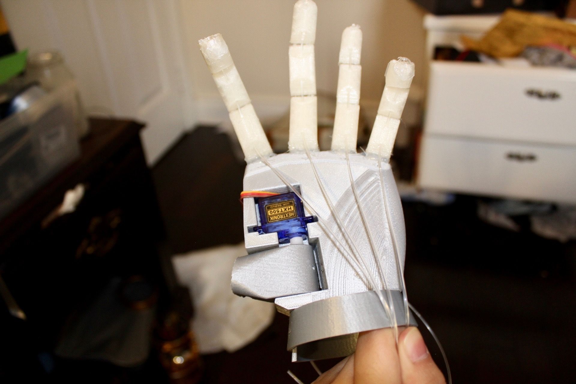 3D Printed Robotic Hand With Bluetooth Control : 18 Steps (with ...