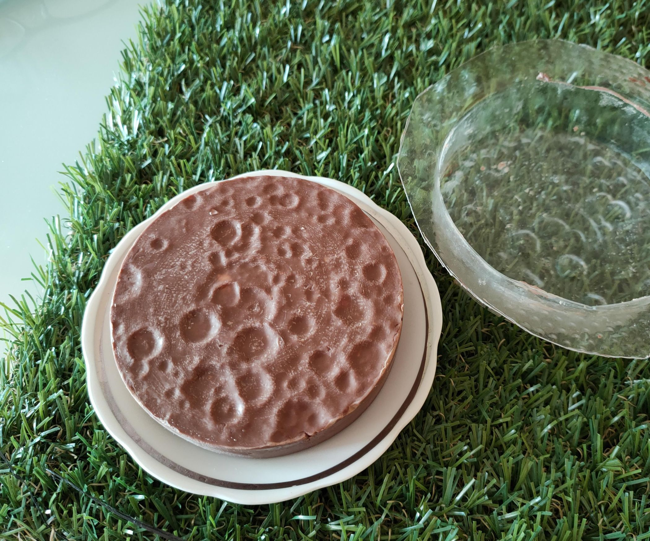 Moon Shaped Chocolate With Hazelnuts, Based on Real 3D Data of the Moon ...