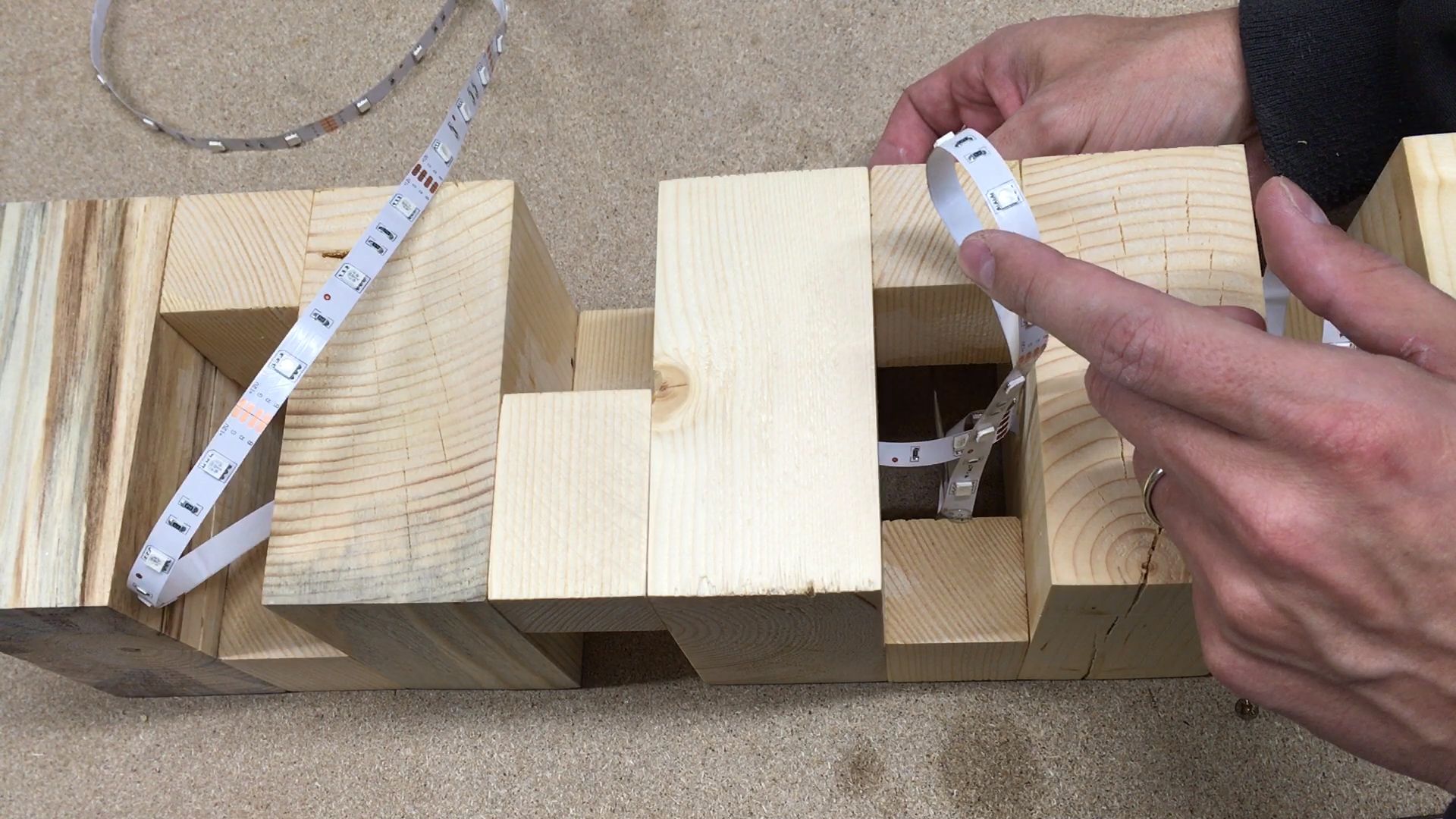 Colored LED Lamp From Pallet Wood Blocks : 10 Steps (with Pictures ...