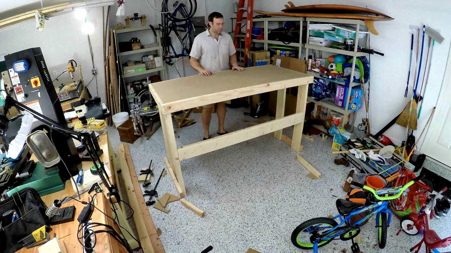 Massive Standing Desk With 2x4s and MDF Surface : 14 Steps (with ...