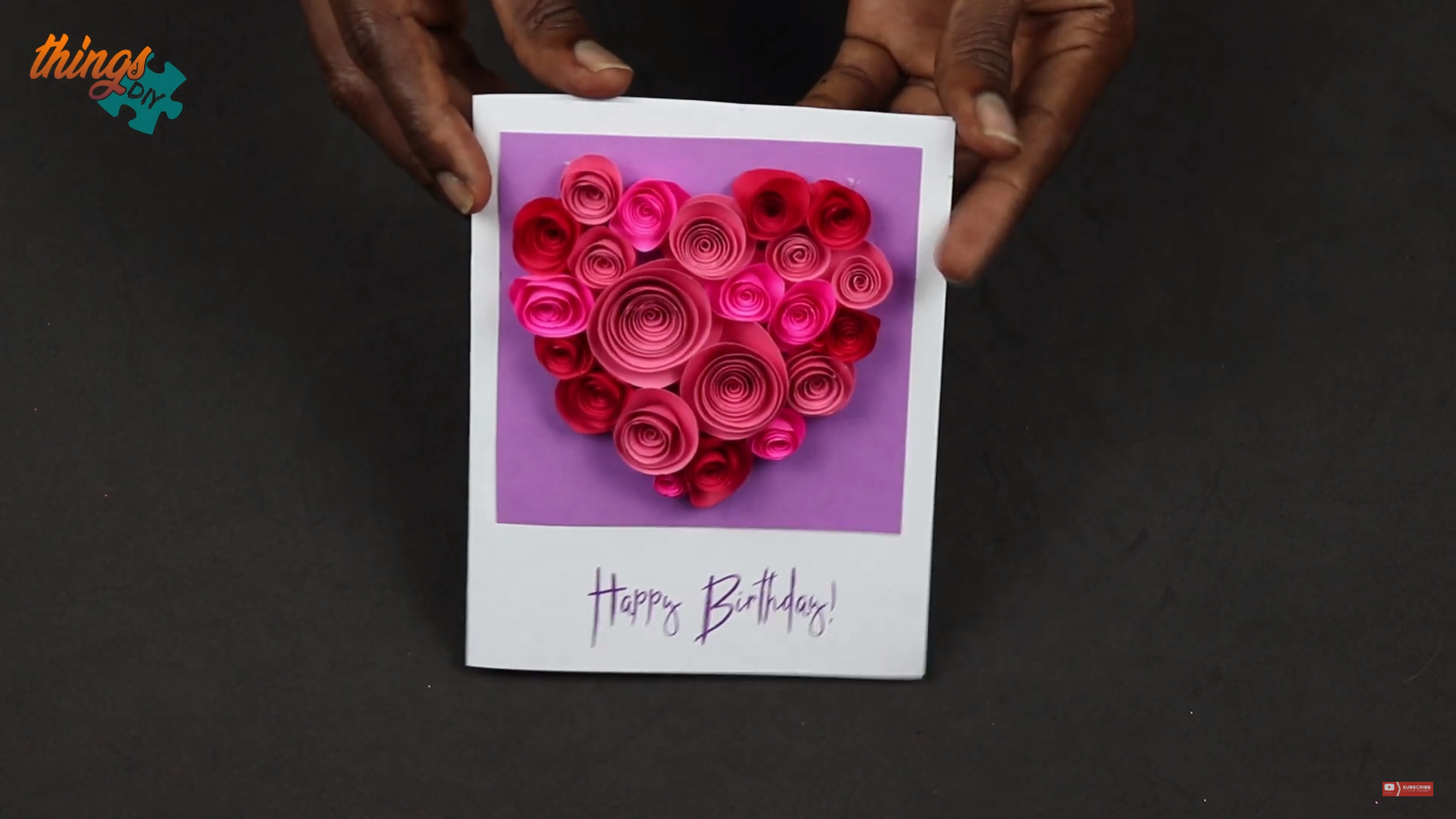 Beautiful Birthday Greeting Card Idea Pop Up Rose Heart Diy