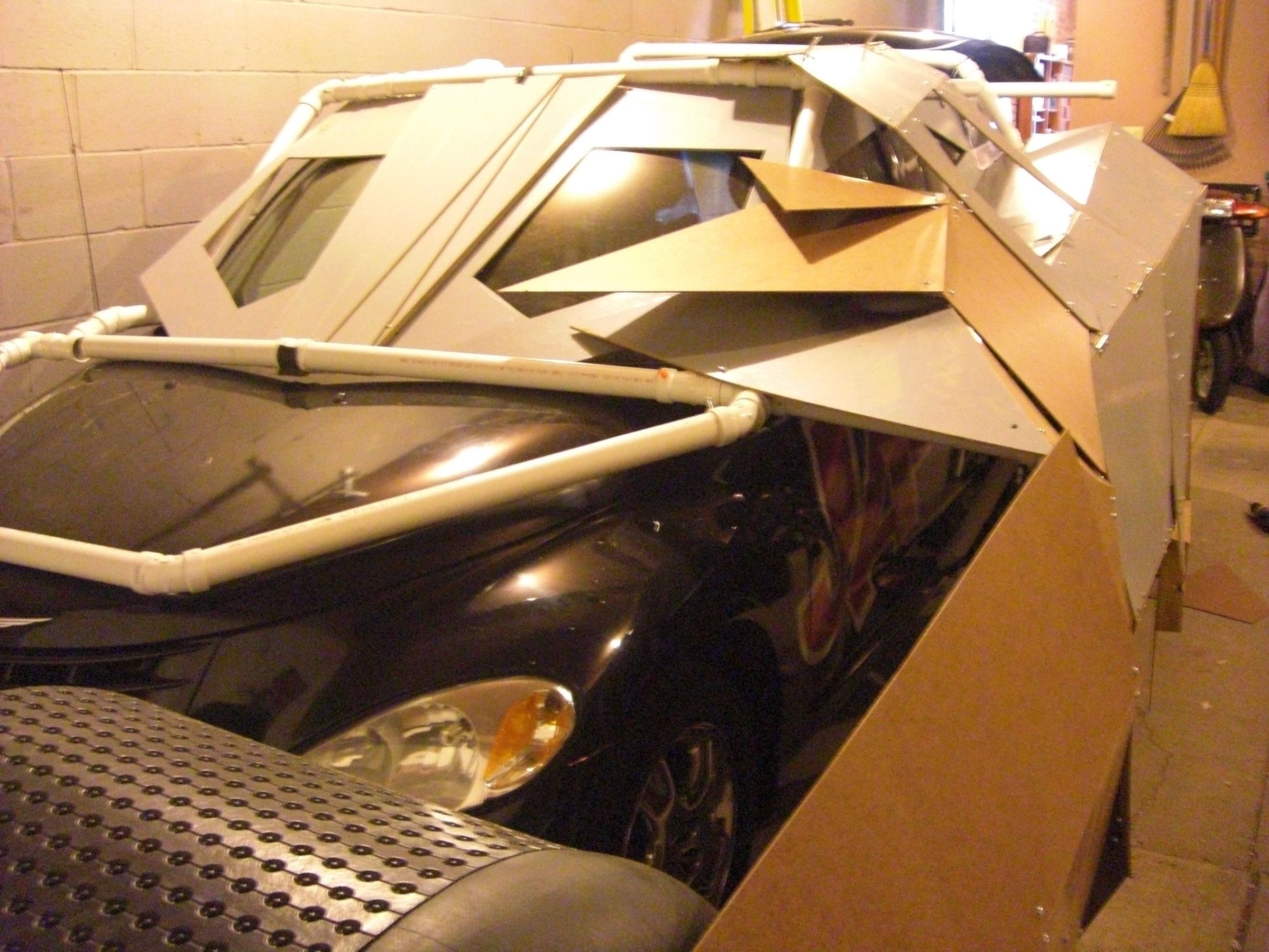 Make a Life-sized Batmobile Tumbler and Batman Themed Halloween Display ...