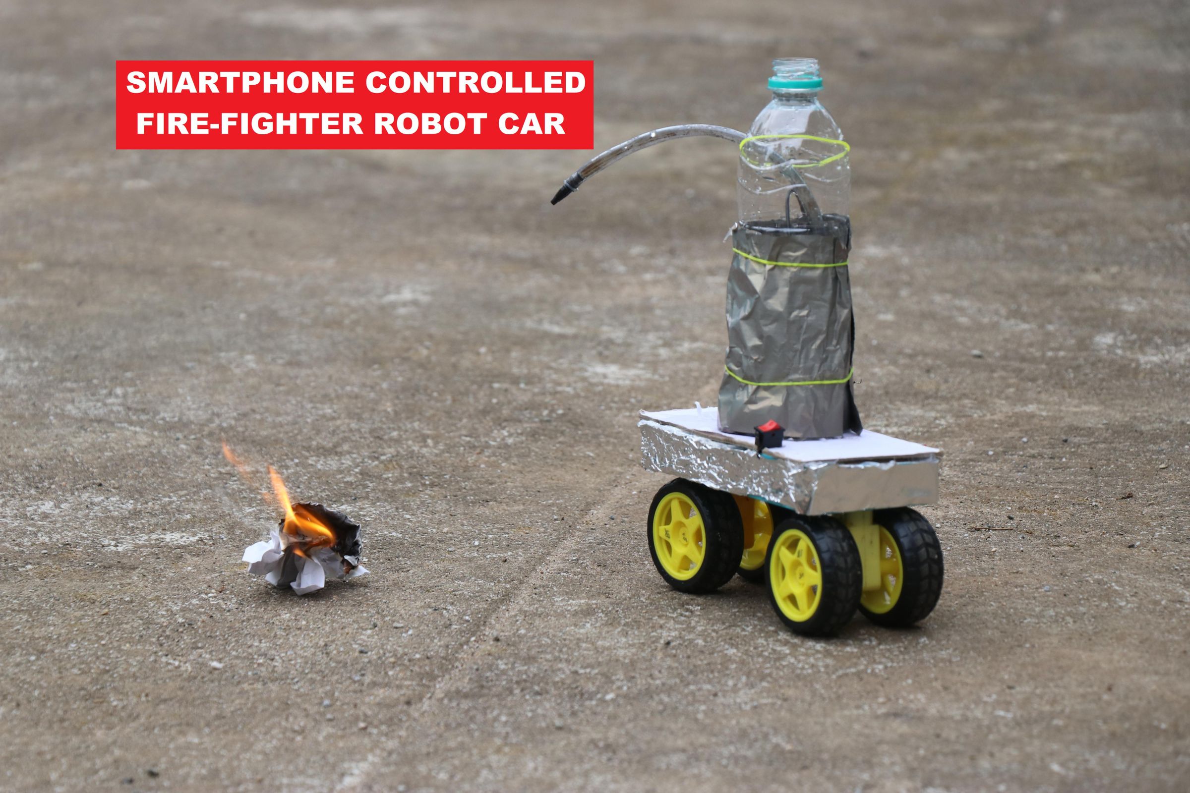 How to Make Smartphone Controlled Fire Fighting Robot Car : 8 Steps ...