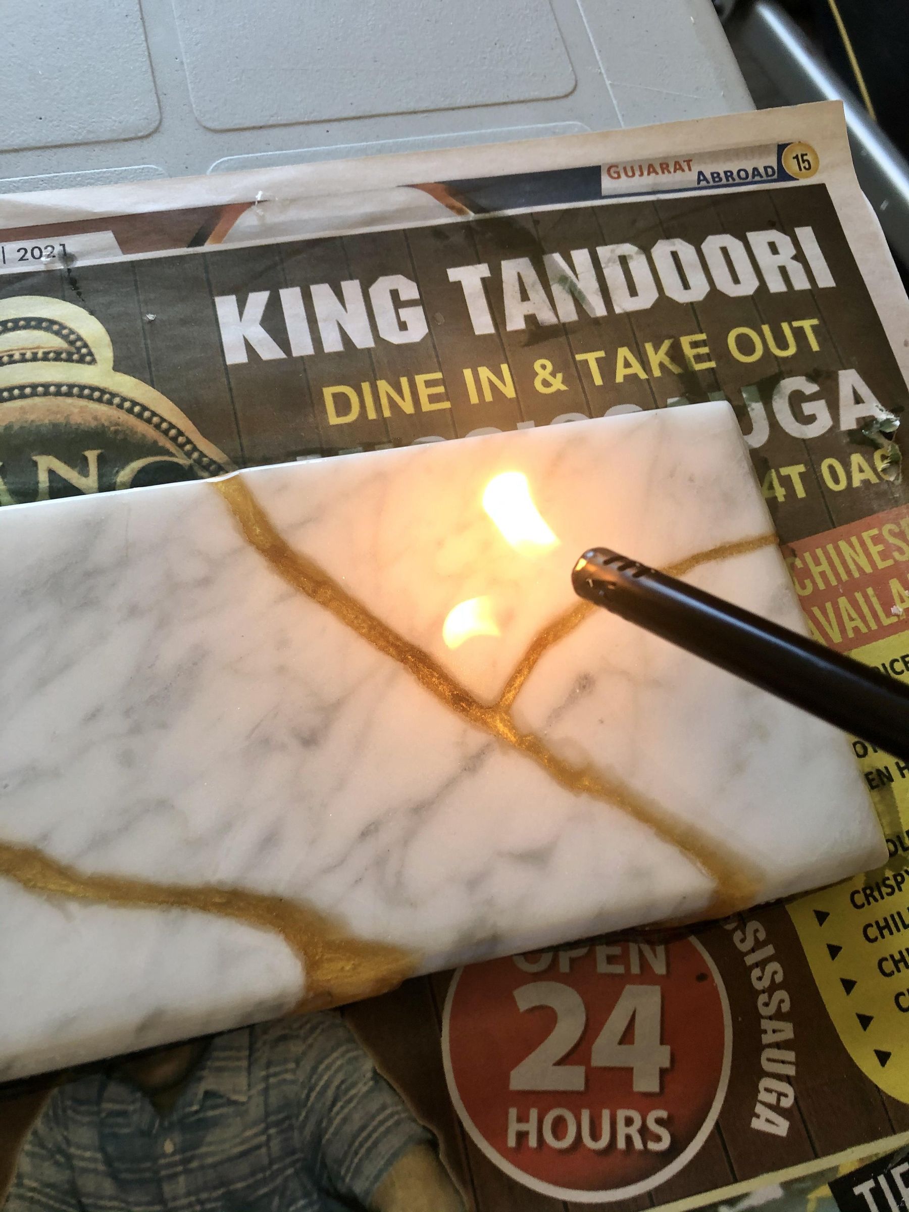 Stormy Marble Repair With Gold! : 16 Steps (with Pictures) - Instructables